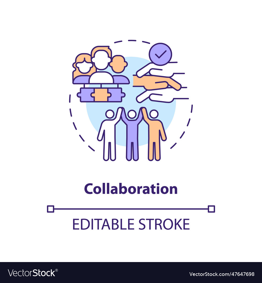 Collaboration concept icon Royalty Free Vector Image