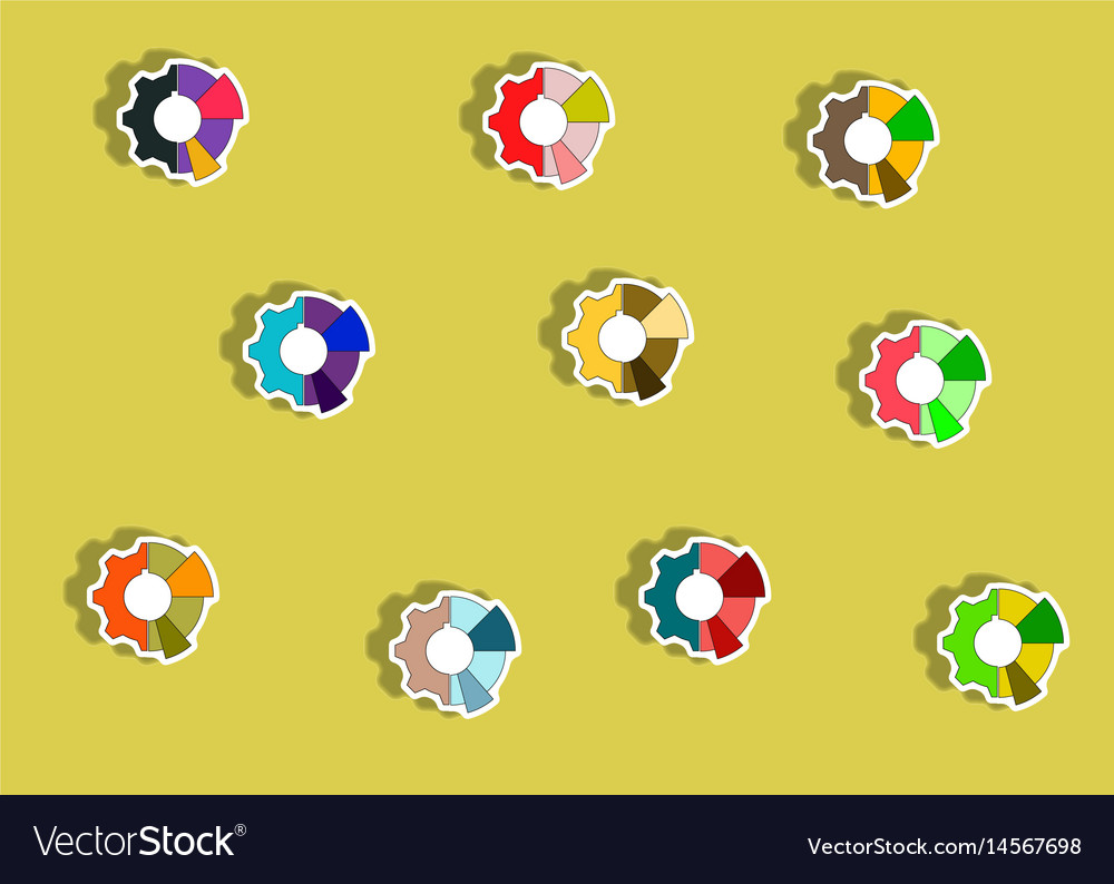 Collection In Paper Sticker Royalty Free Vector Image