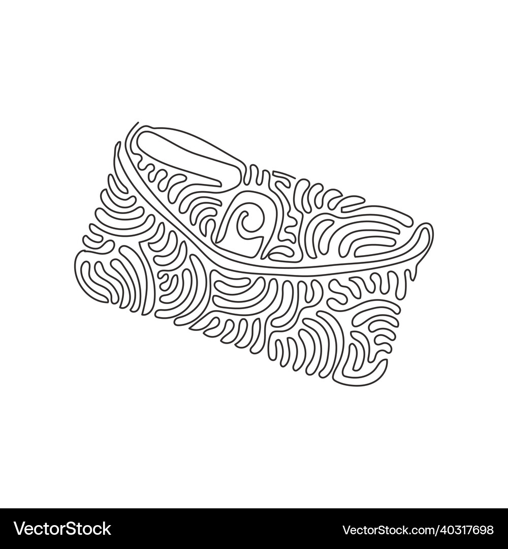 Continuous one line drawing woman wallet wallet Vector Image