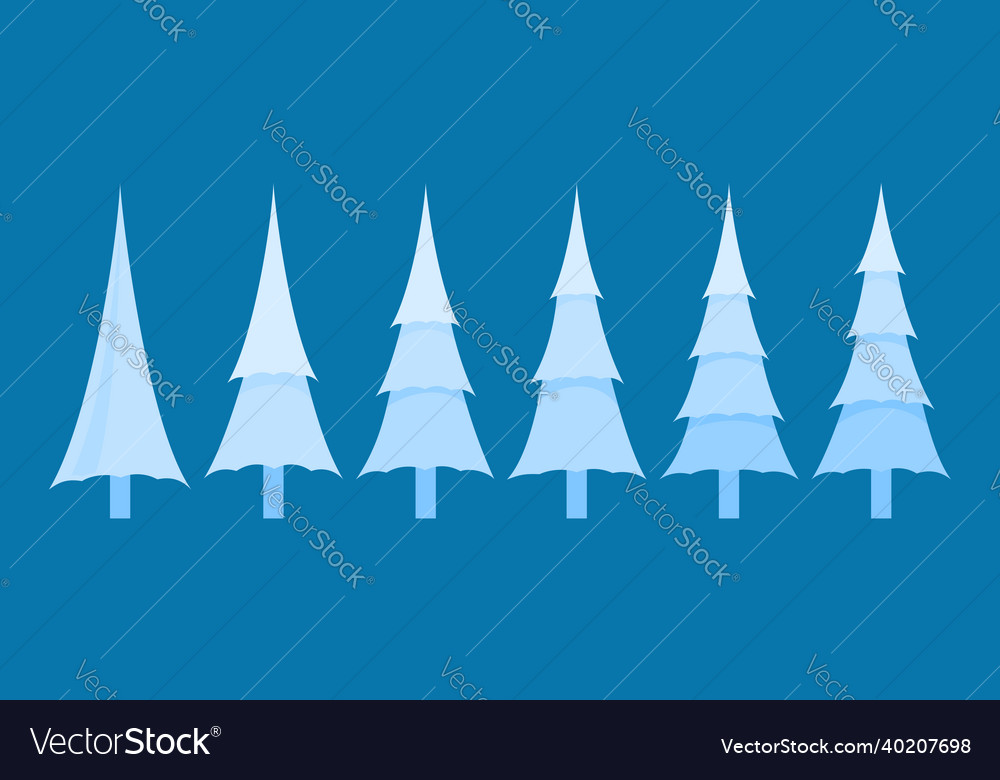 Fir trees set Royalty Free Vector Image - VectorStock