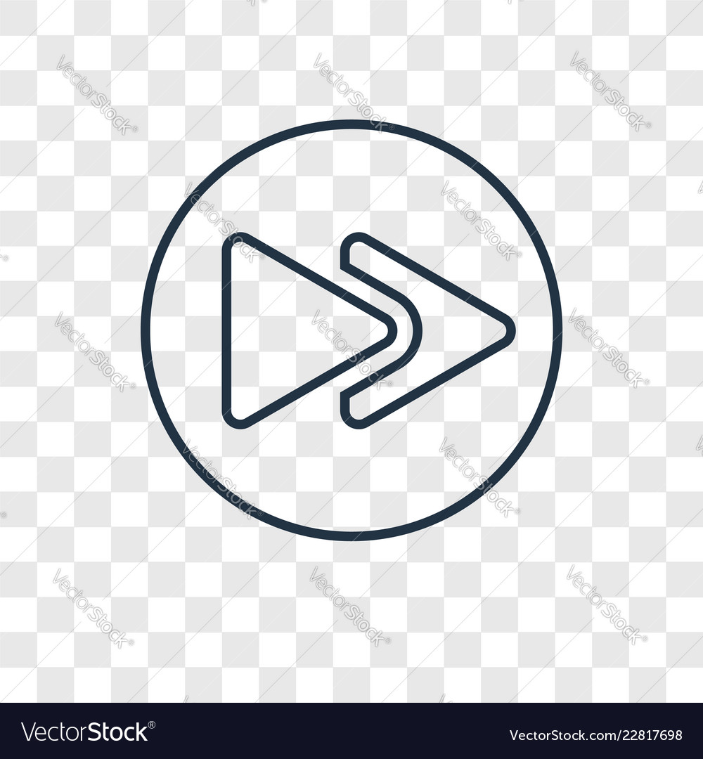 Forward concept linear icon isolated Royalty Free Vector