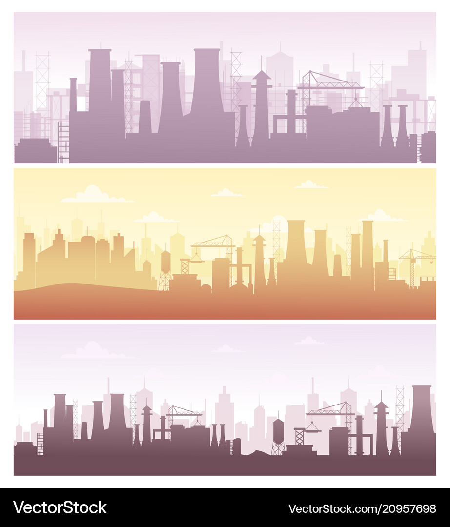 Set of industrial backgrounds Royalty Free Vector Image