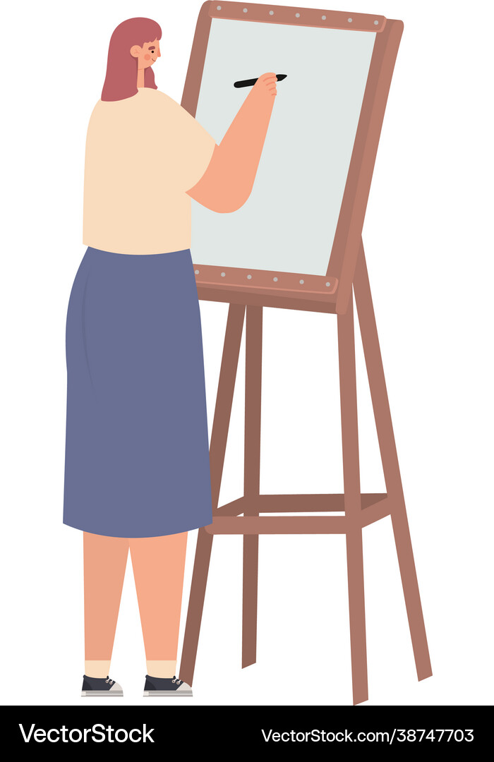 Artist woman Royalty Free Vector Image - VectorStock