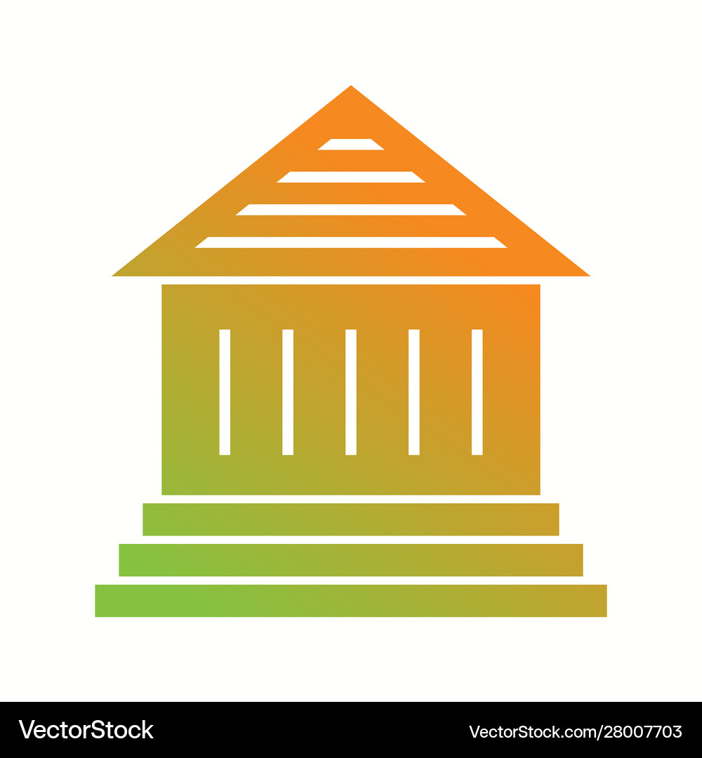 Beautiful bank glyph icon Royalty Free Vector Image