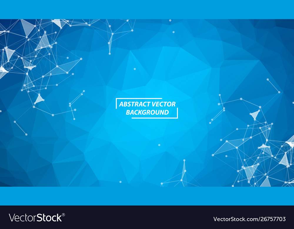 Blue geometric polygonal background molecule Vector Image Blue geometric polygonal background molecule Vector Image