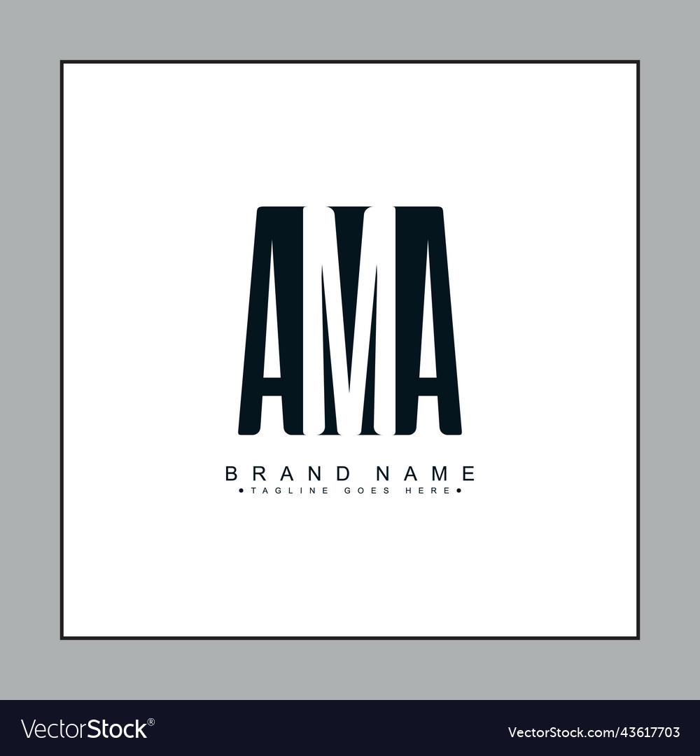 Initial letter ama logo - simple business Vector Image