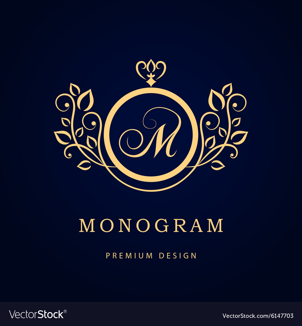 Monogram design elements graceful template Vector Image