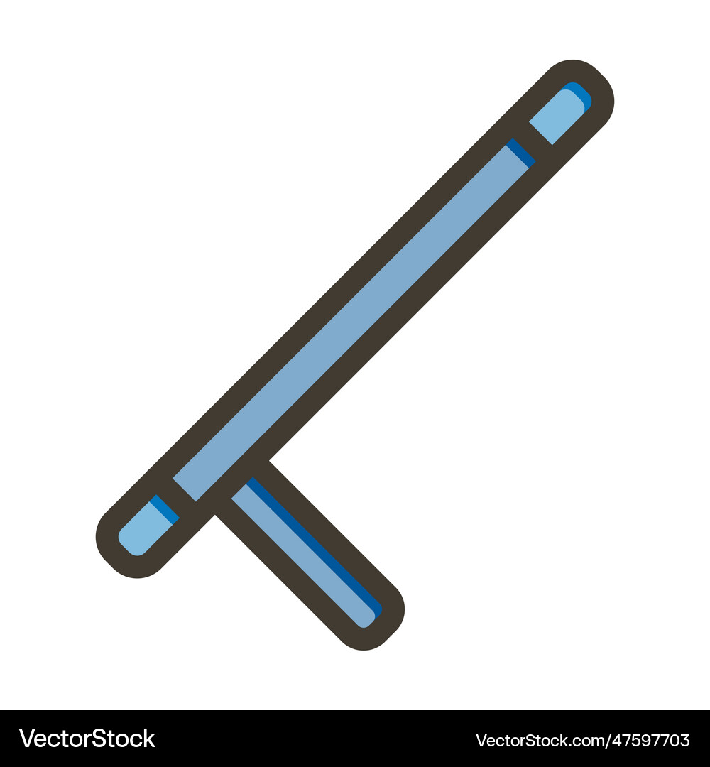 Police stick thick line filled colors Royalty Free Vector