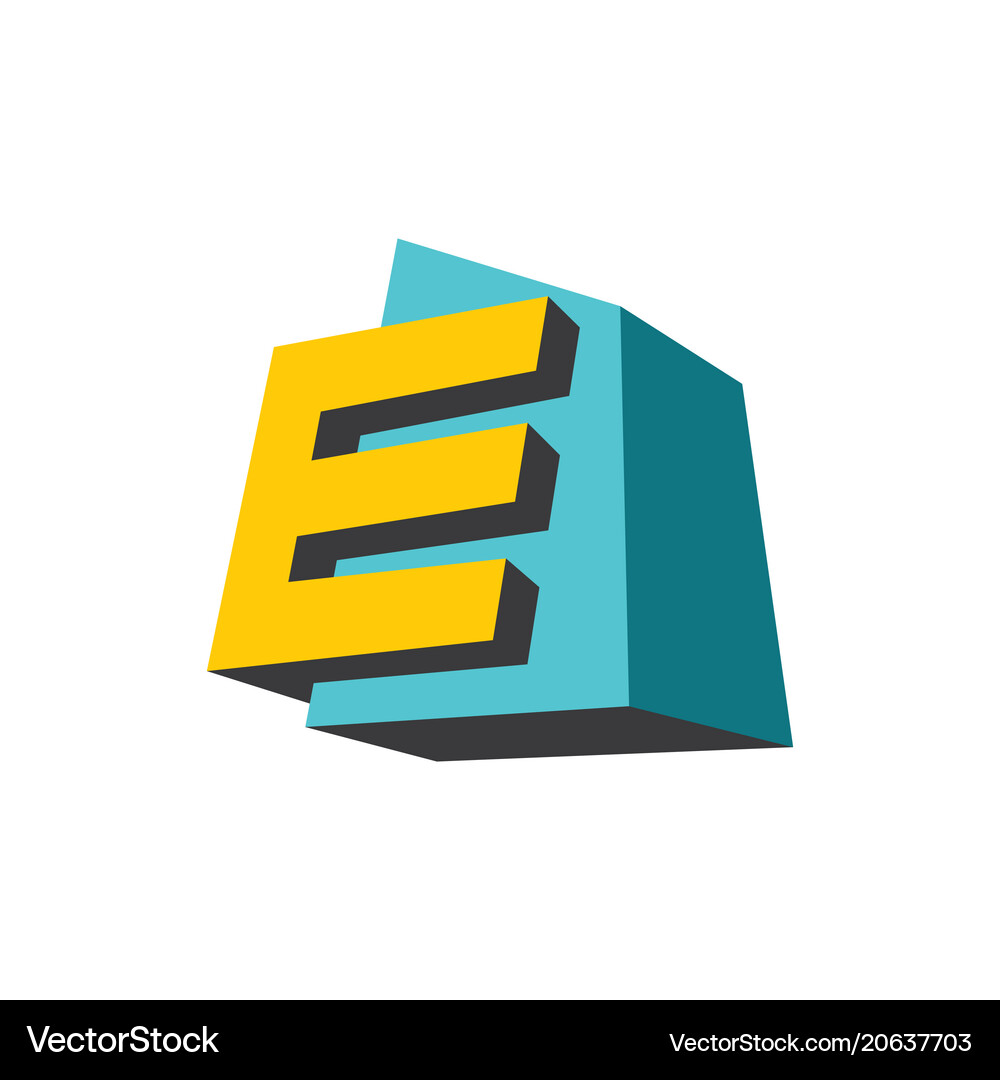 Sign of the letter e Royalty Free Vector Image