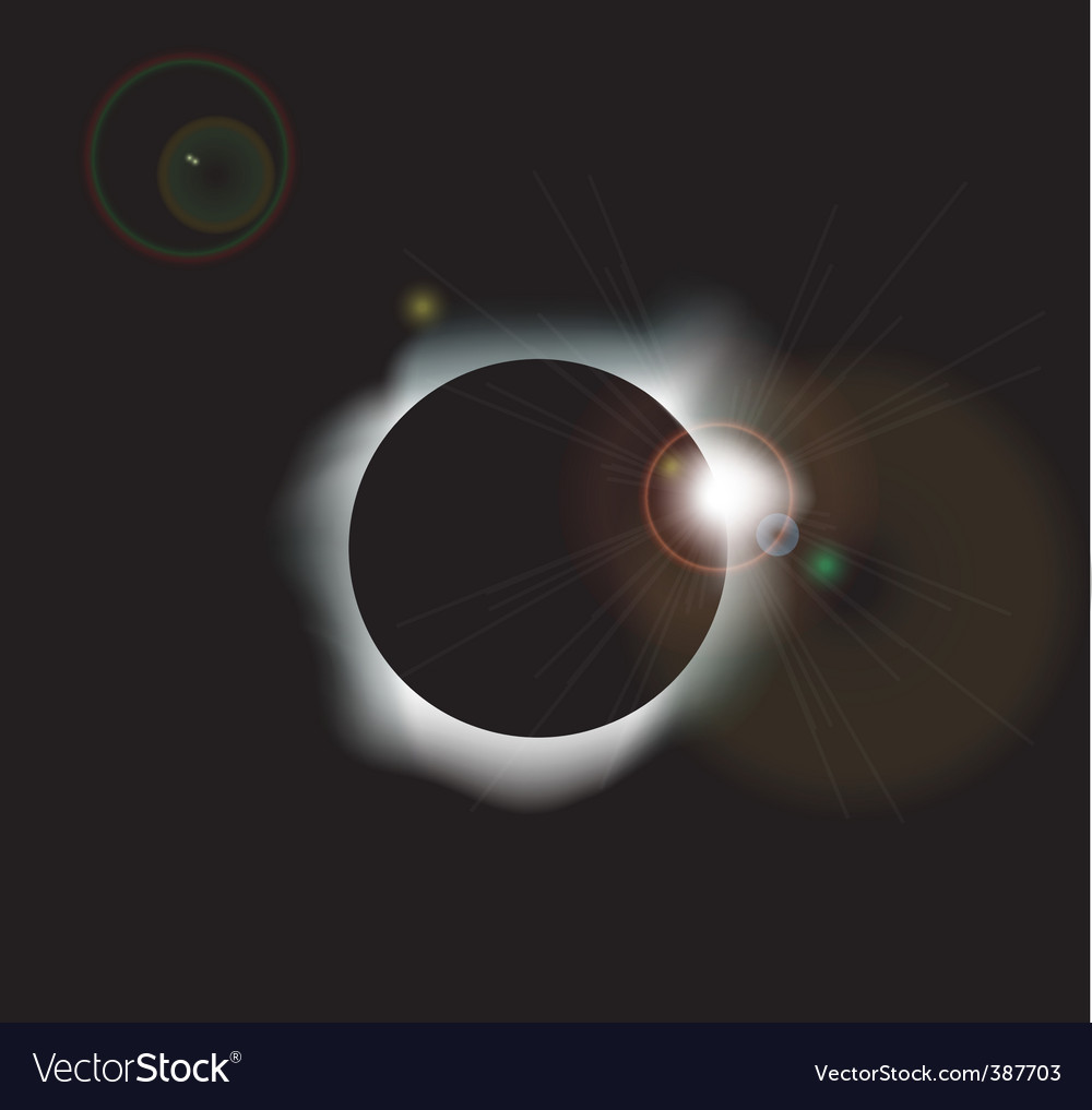 Solar eclipse background Royalty Free Vector Image