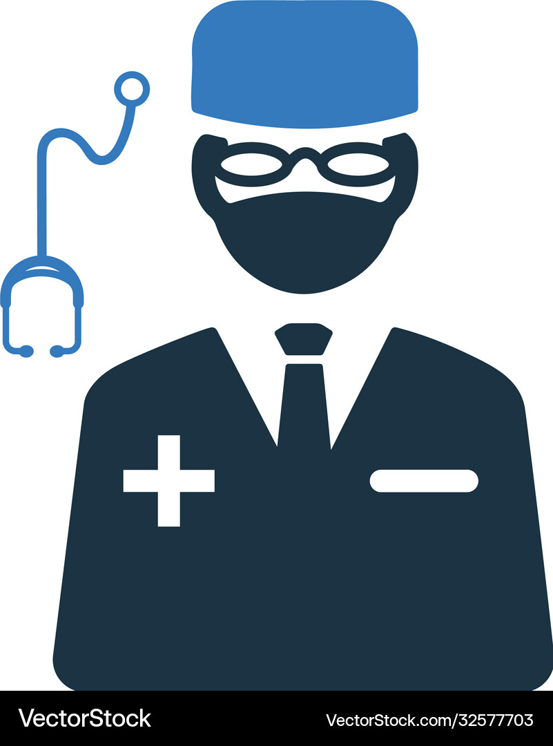 Surgeon physician doctor icon graphics Royalty Free Vector