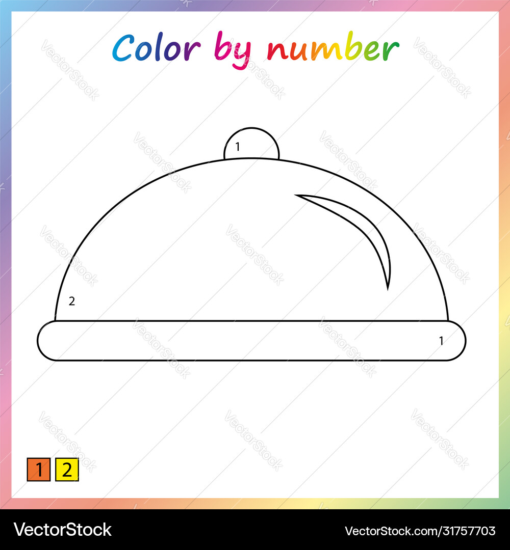 Worksheet for education painting page color Vector Image