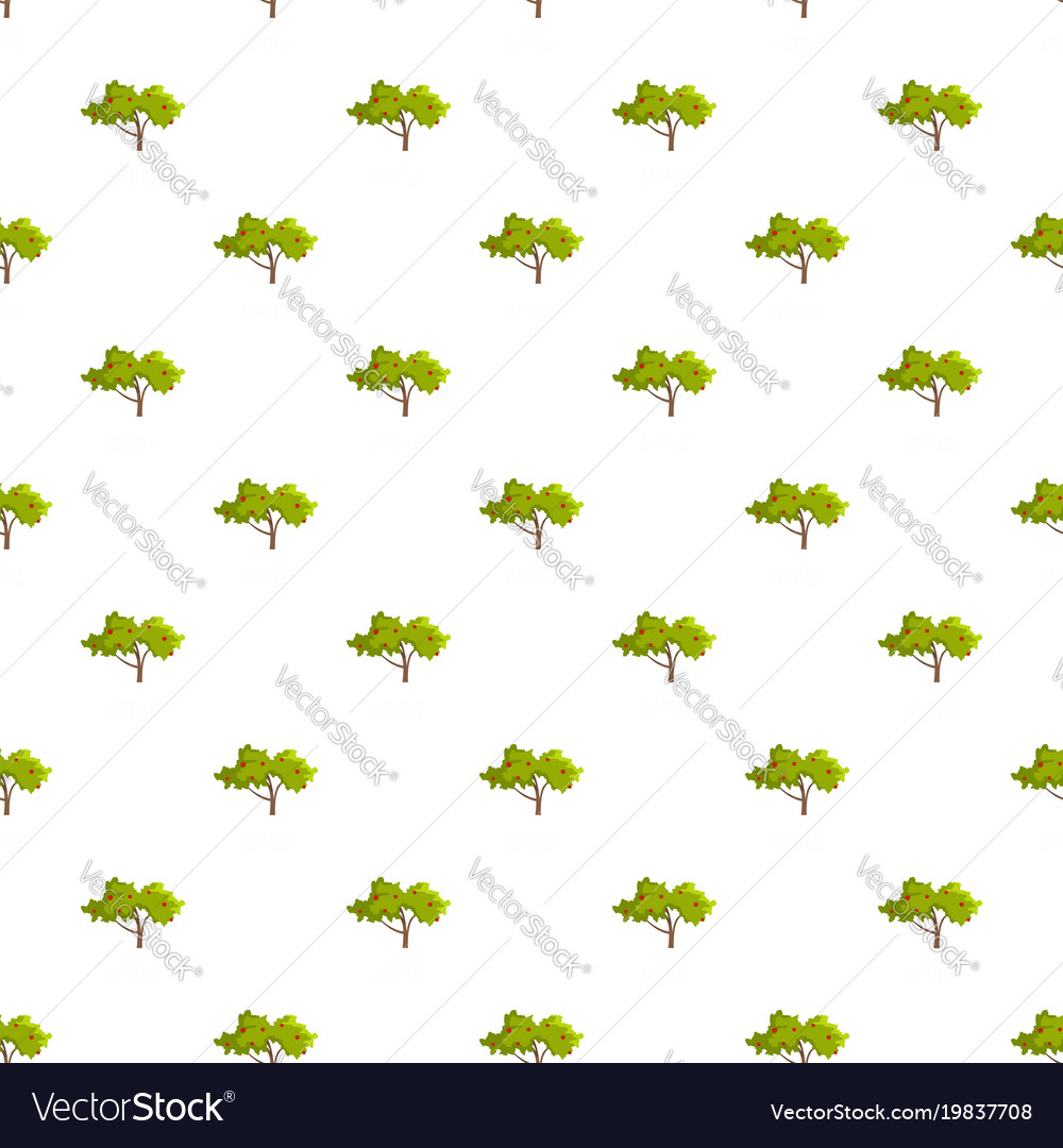 Apple tree pattern seamless Royalty Free Vector Image