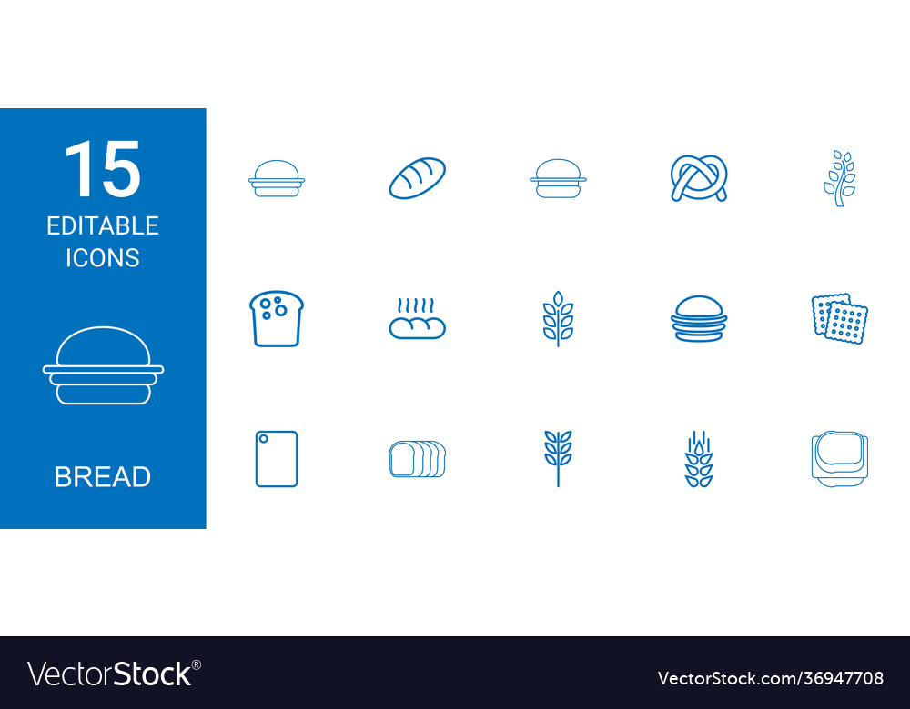 Bread icons Royalty Free Vector Image - VectorStock