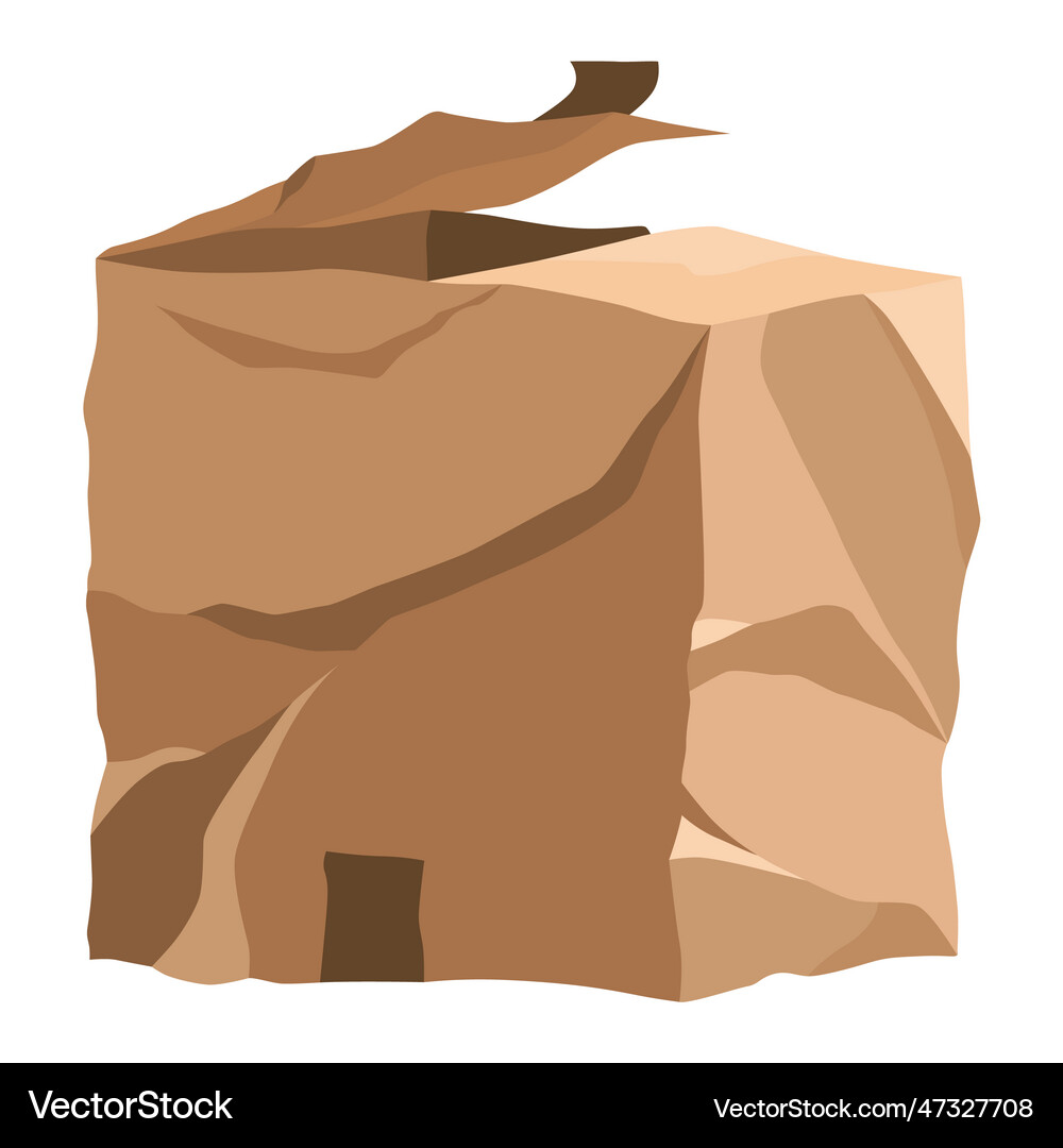 Damaged cardboard box crumpled brown bag Vector Image