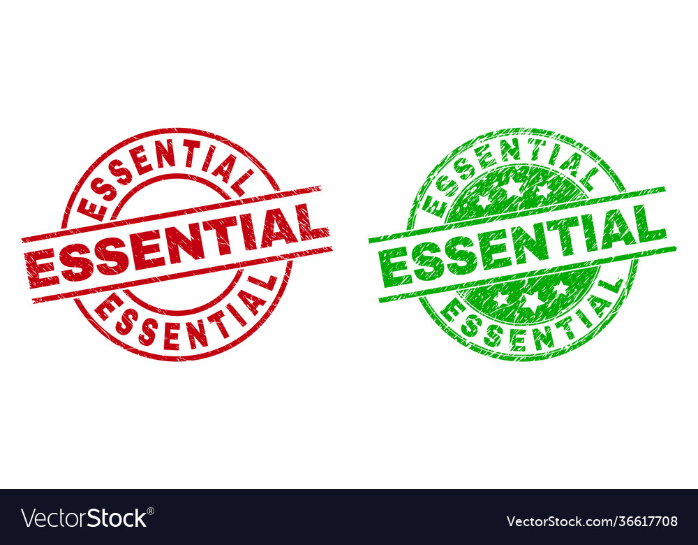 Essential round stamps using corroded texture Vector Image
