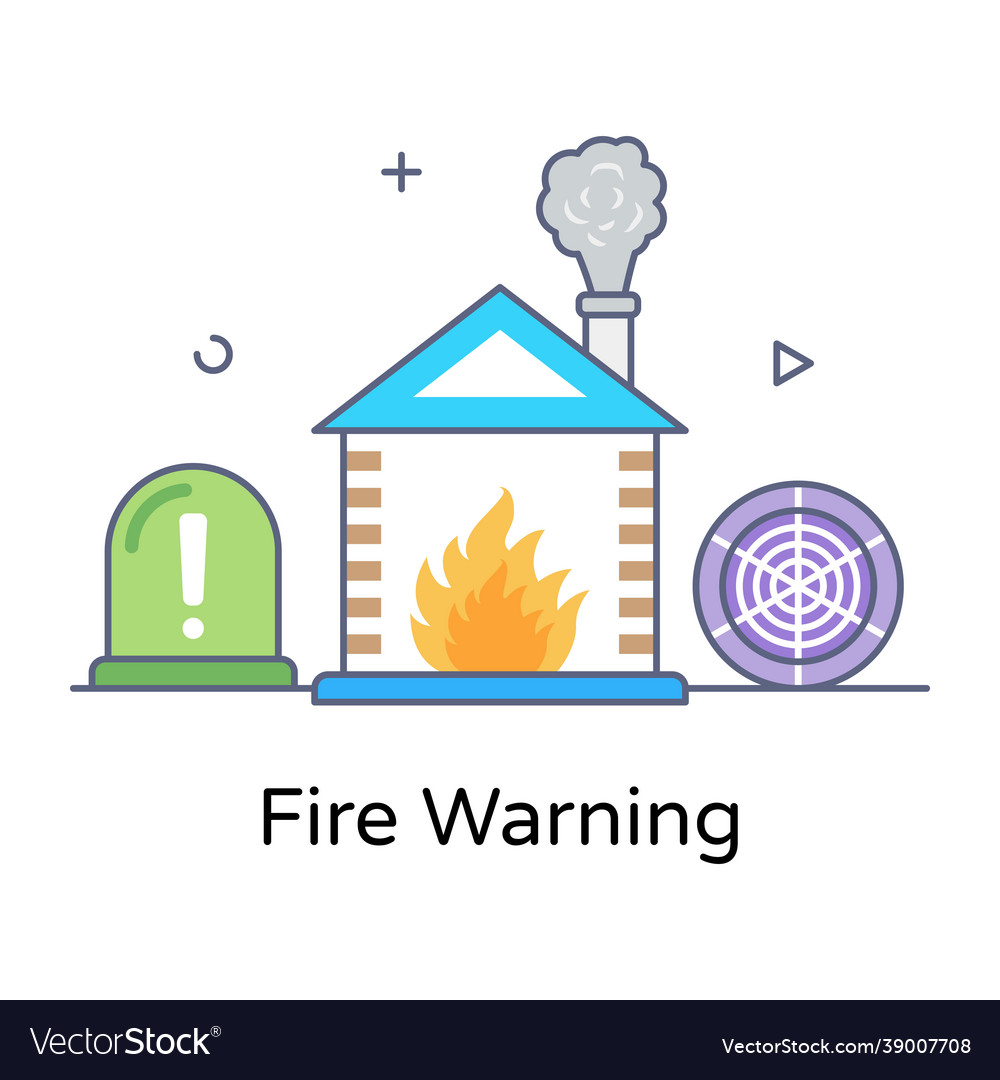 Fire warning Royalty Free Vector Image - VectorStock