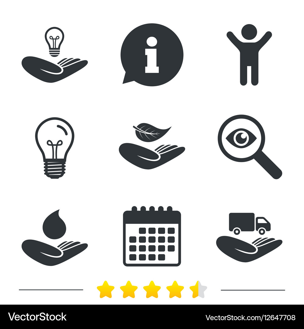 Helping hands icons protection and insurance Vector Image