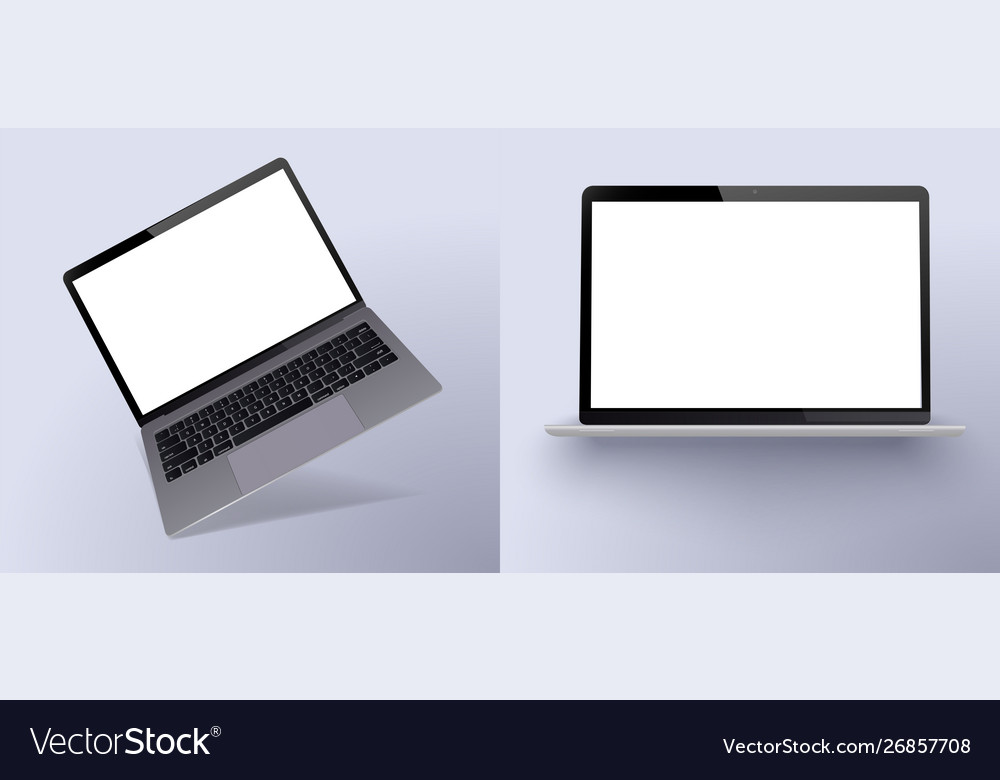 Mock-up realistic laptop 3d isometric laptop Vector Image Mock-up realistic laptop 3d isometric laptop Vector Image