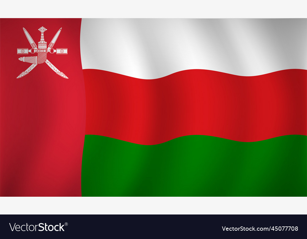 Oman flag background Royalty Free Vector Image