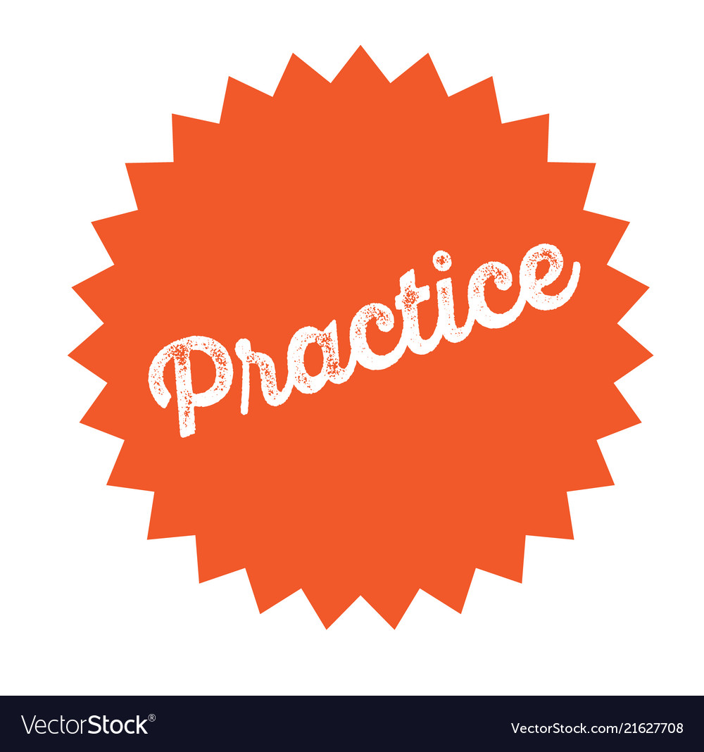 Practice stamp on white Royalty Free Vector Image