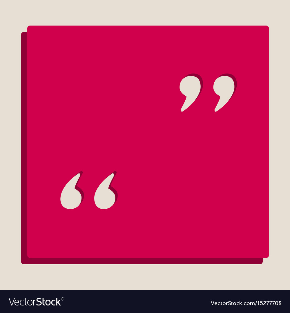 Quote sign grayscale version Royalty Free Vector Image