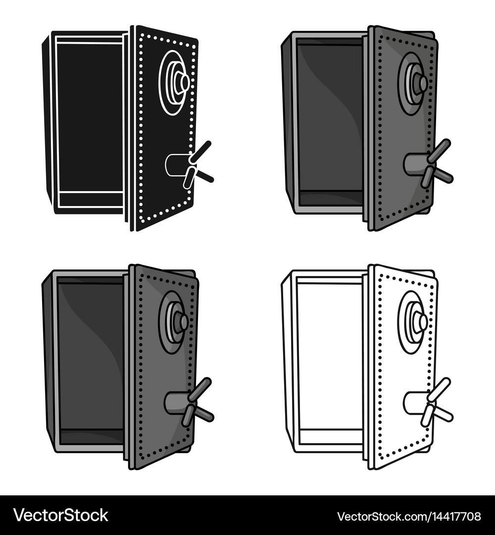 Safe icon in cartoon style isolated on white Vector Image