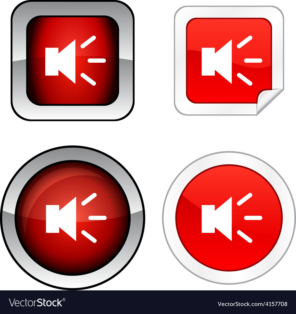 Sound button set Royalty Free Vector Image - VectorStock