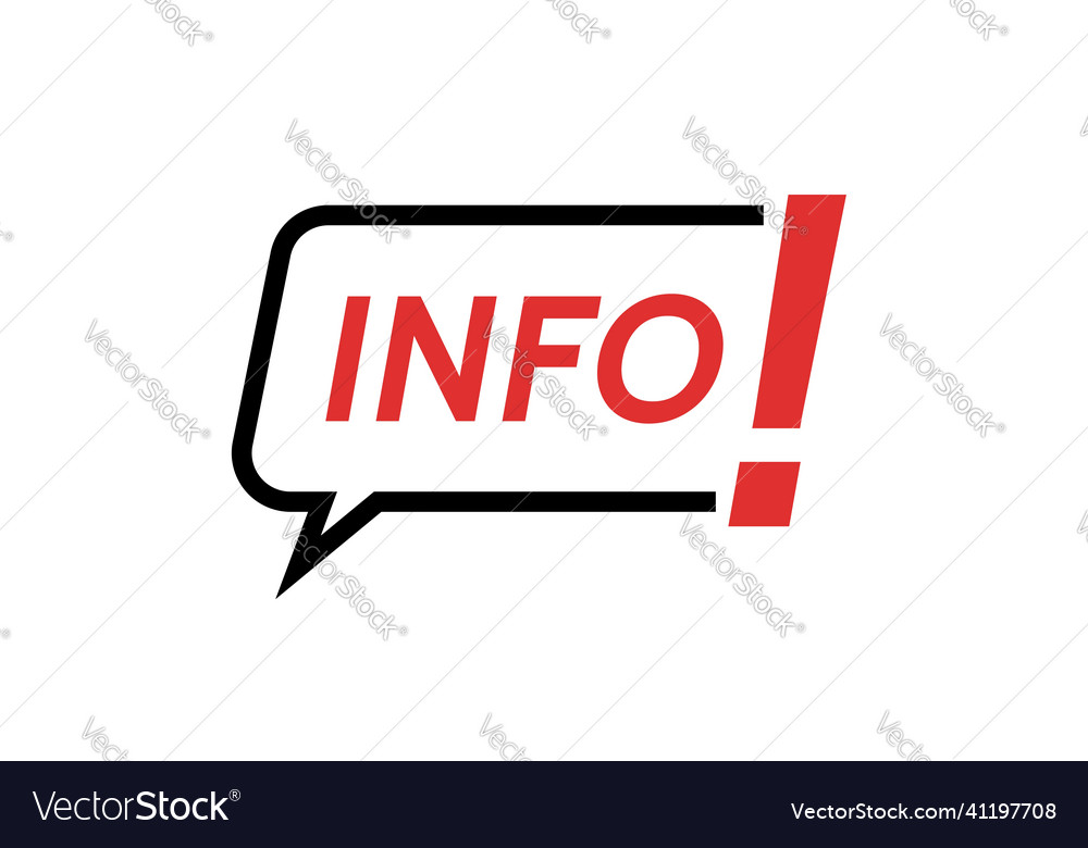 Speech bubble information icon help and support Vector Image