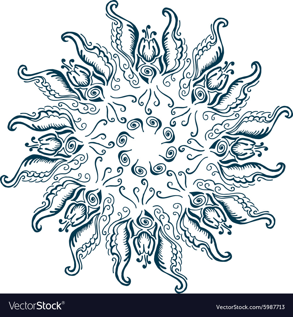 Abstract floral pattern Royalty Free Vector Image