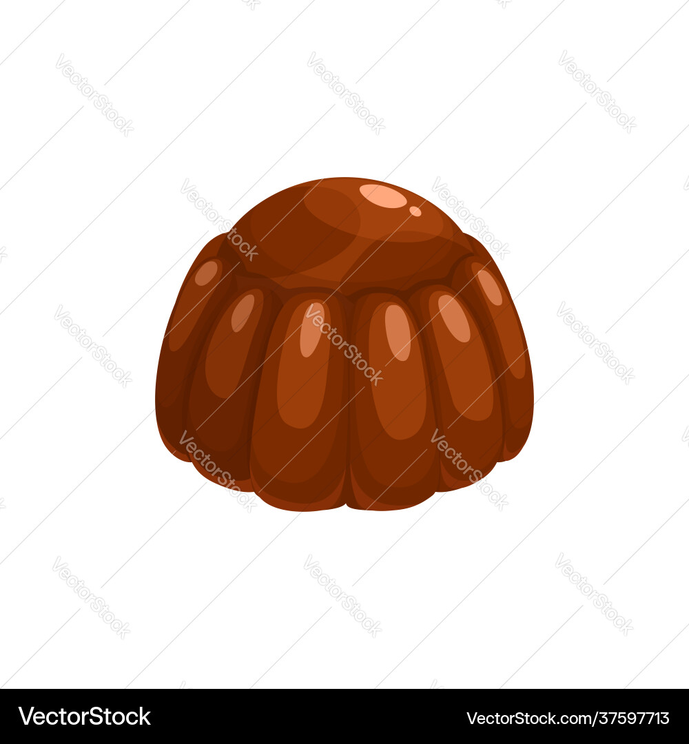 Chocolate candy sweet dessert praline comfit icon Vector Image