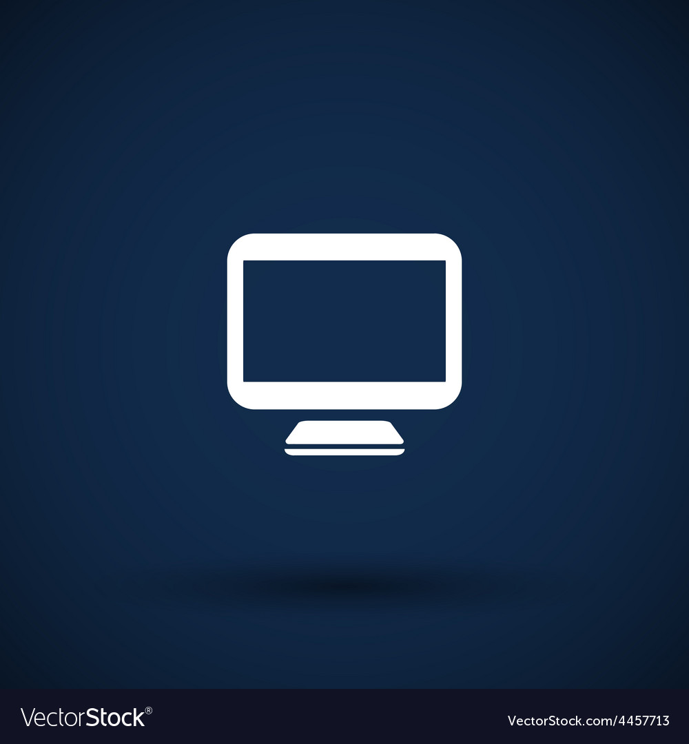 Computer display isolated icon screen monitor Vector Image