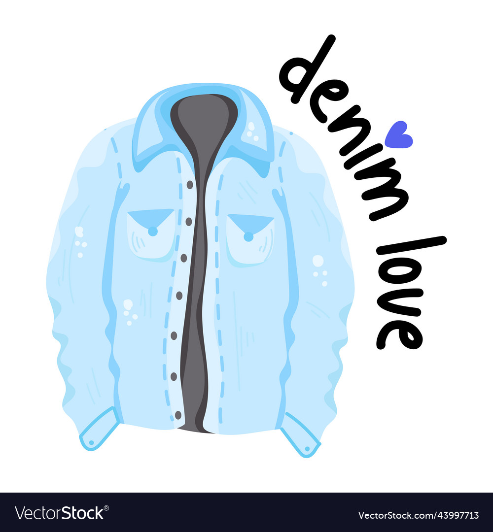 Denim jacket Royalty Free Vector Image - VectorStock