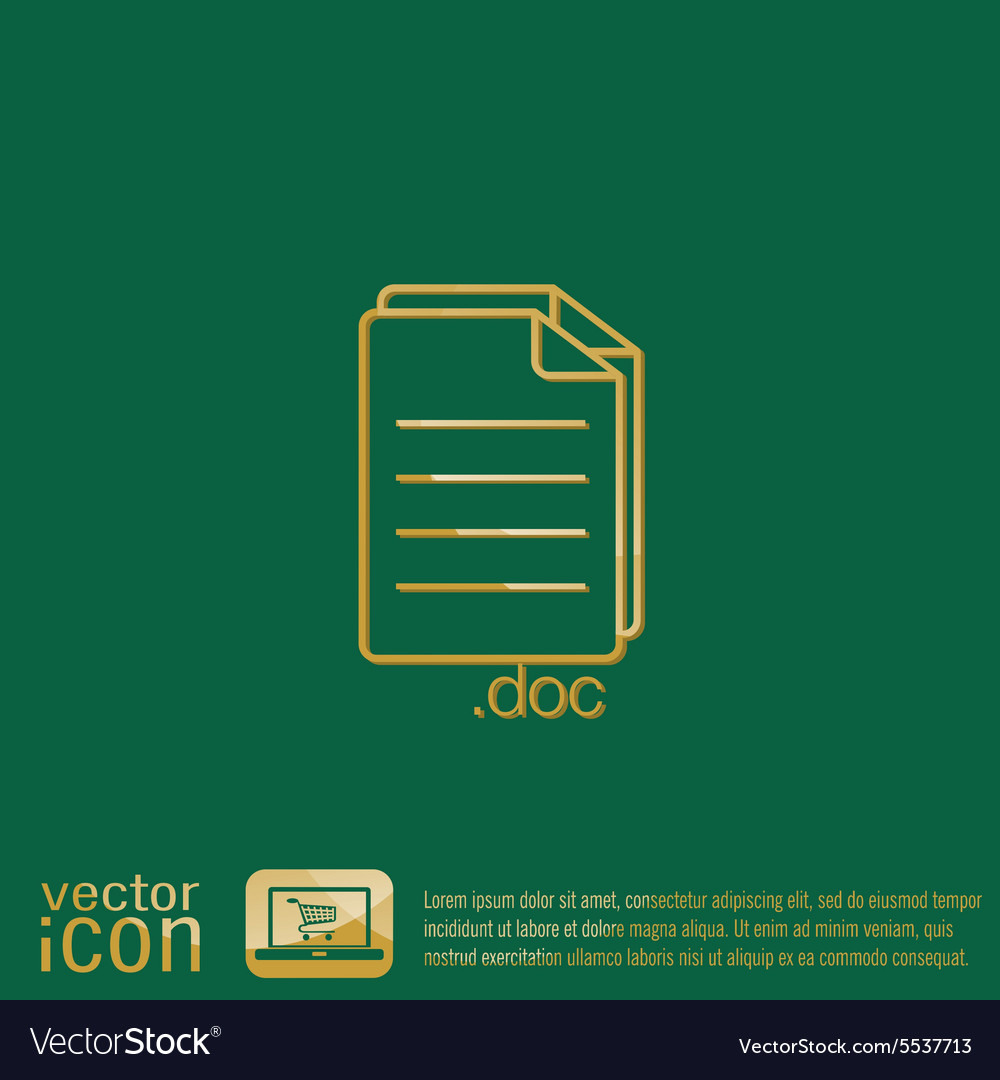Document icon paper sheet Royalty Free Vector Image