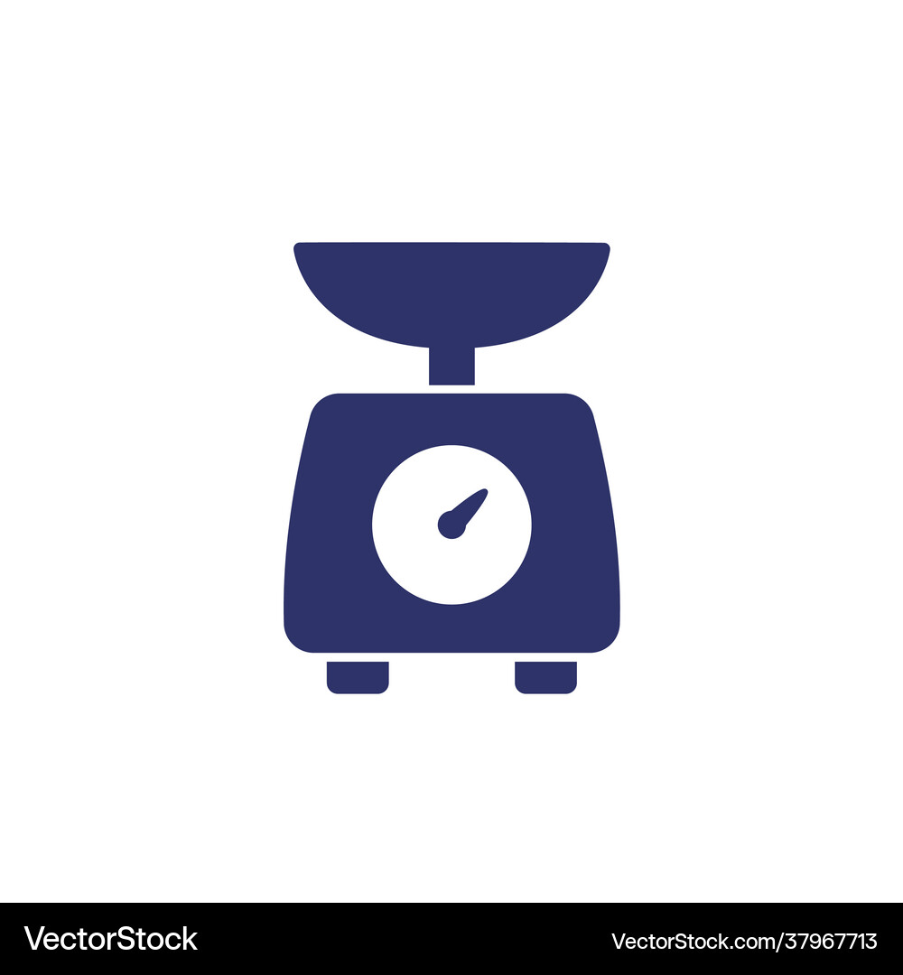 Food scales icon on white Royalty Free Vector Image