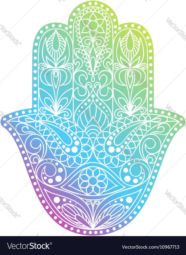 Hamsa gradient Royalty Free Vector Image - VectorStock