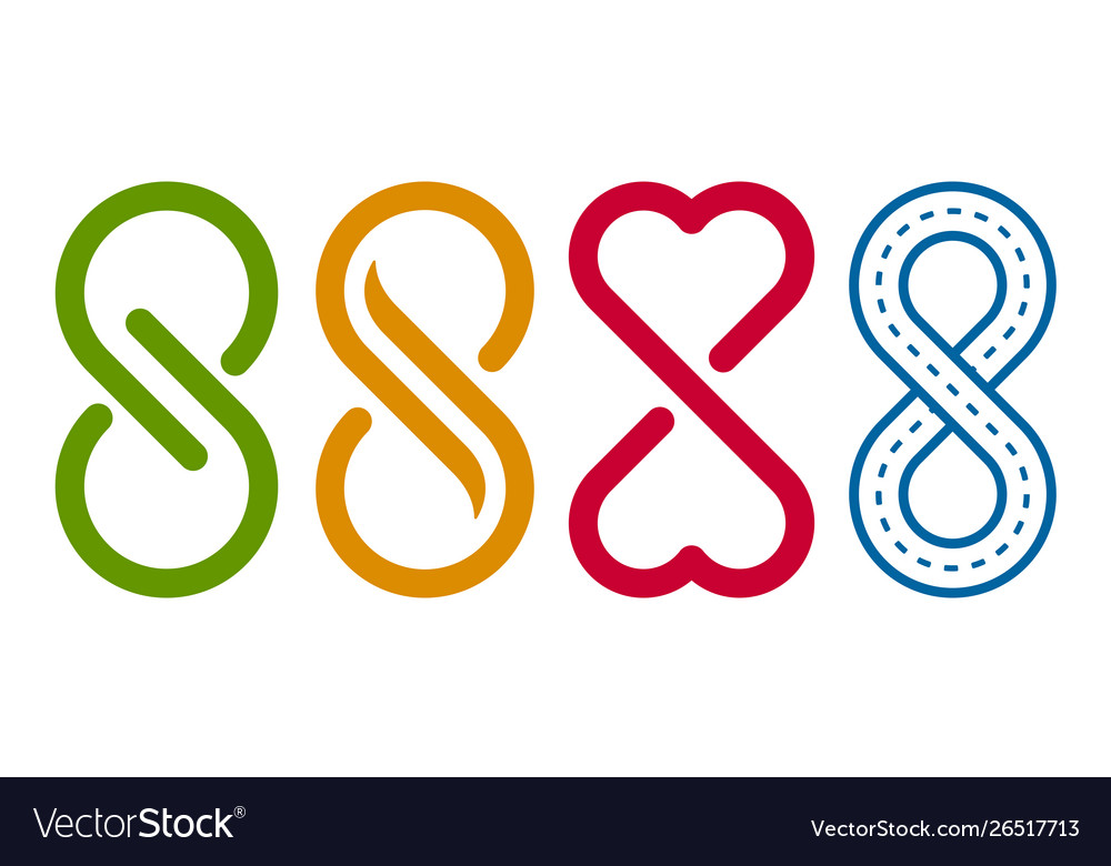 Infinity icon set Royalty Free Vector Image - VectorStock