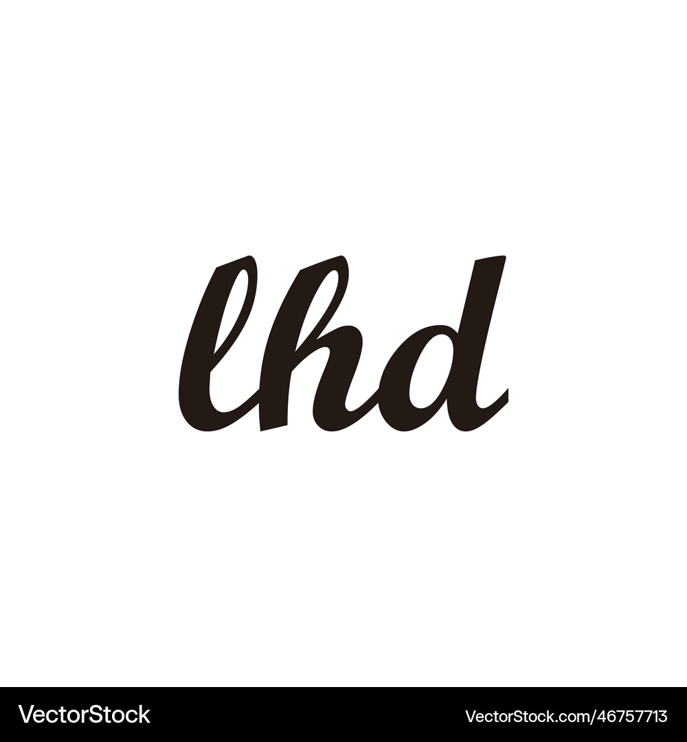 Letter lhd connect geometric symbol simple logo Vector Image