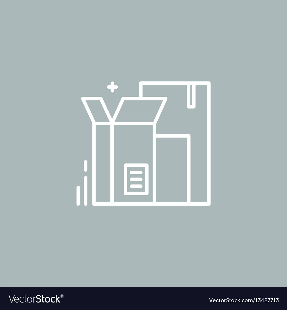 Line boxes logo Royalty Free Vector Image - VectorStock