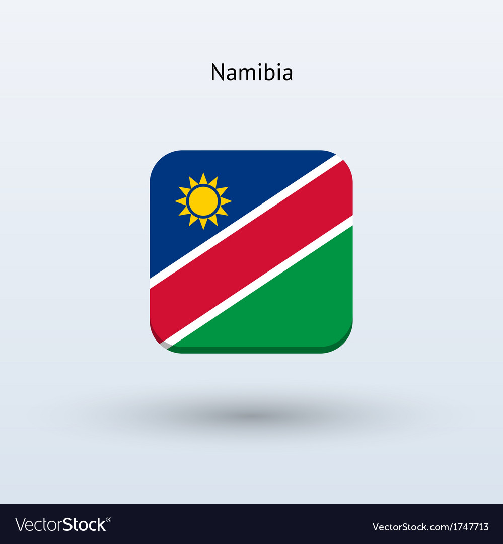 Namibia flag icon Royalty Free Vector Image - VectorStock