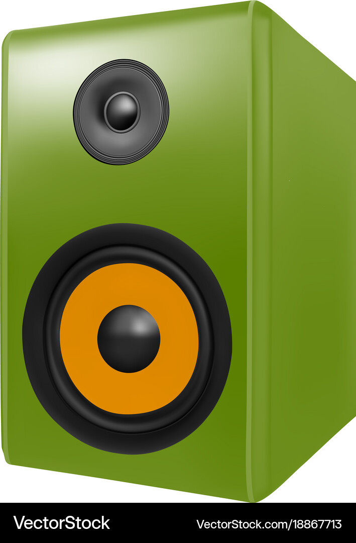 Photo realistic audio speakers Royalty Free Vector Image