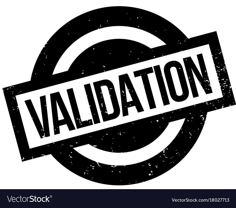 Validation rubber stamp Royalty Free Vector Image