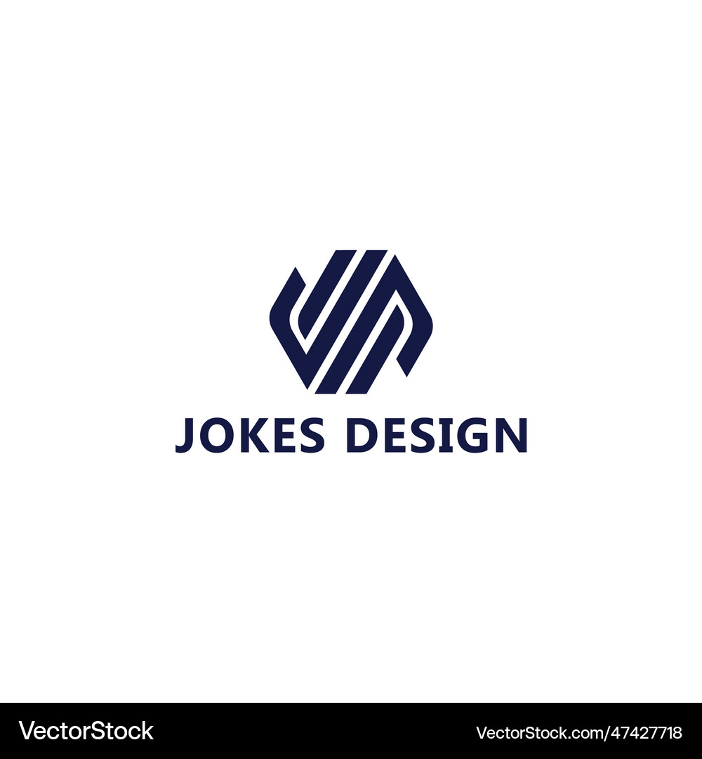 Abstract initial letter jd or dj logo in blue navy