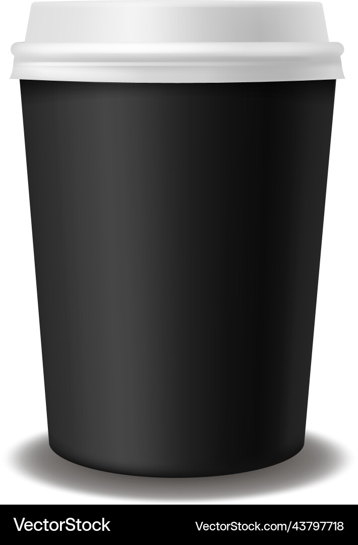 Coffee cup mockup realistic paper takeaway drink Vector Image