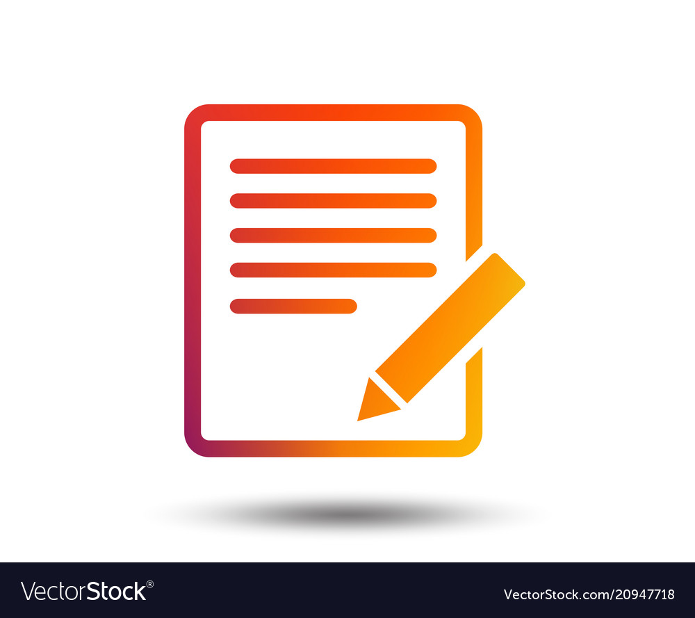 Edit document sign icon content button Royalty Free Vector