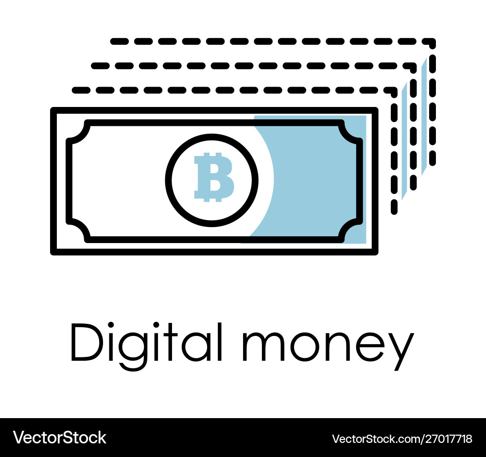 Financial internet transaction digital money Vector Image