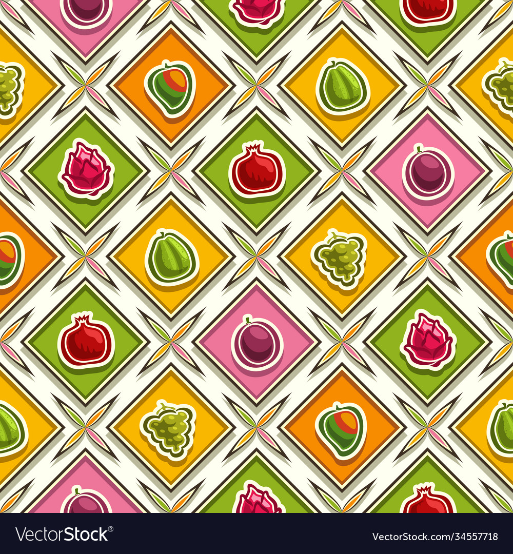 Fruit seamless pattern Royalty Free Vector Image