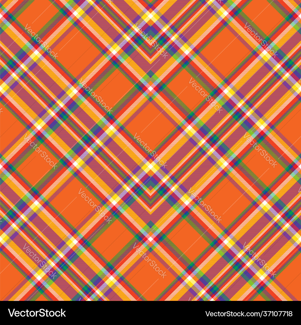 Rainbow chevron plaid tartan textured seamless Vector Image
