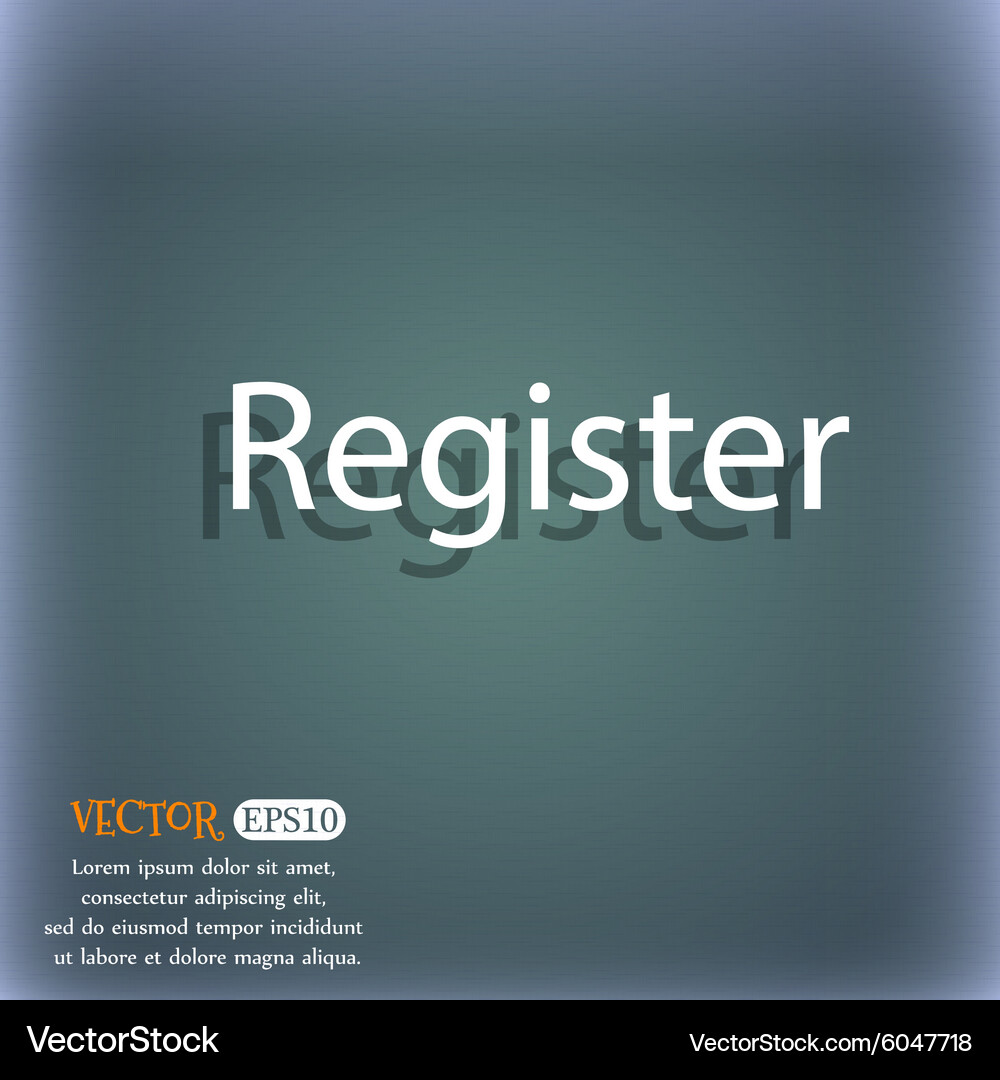 Register sign icon membership symbol website Vector Image