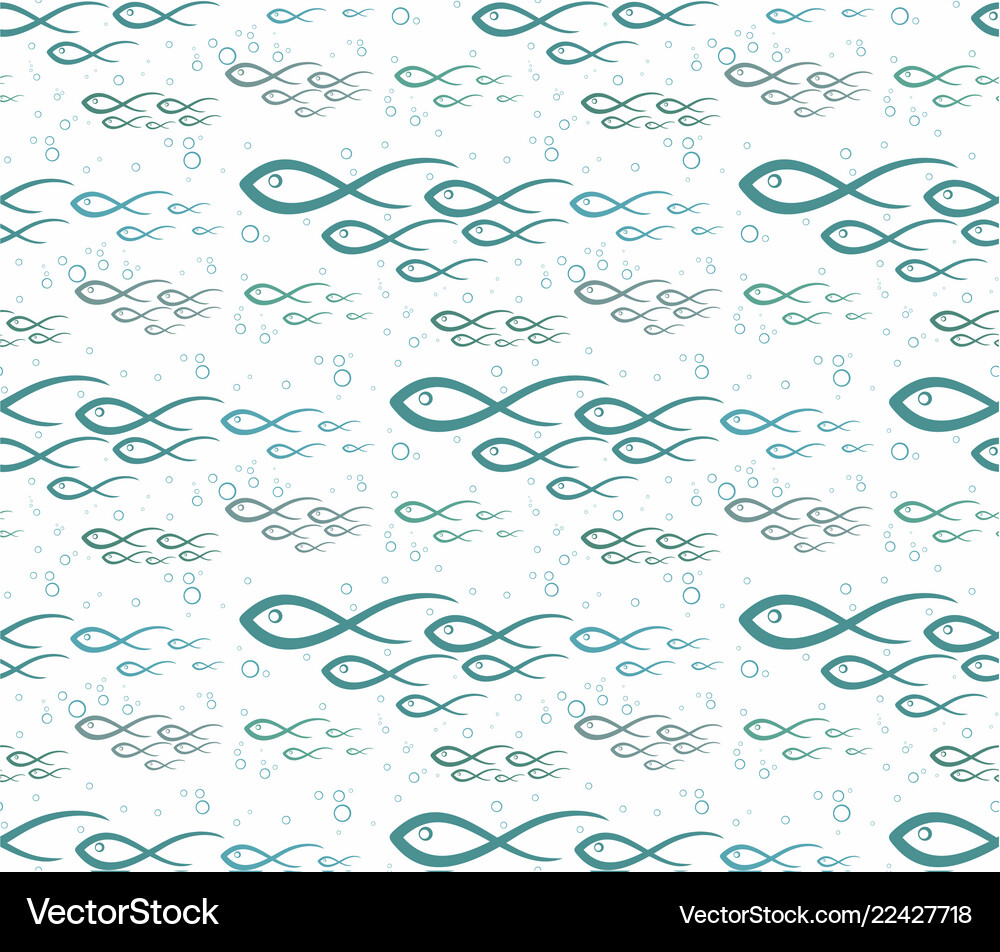 Seamless background with fishes Royalty Free Vector Image